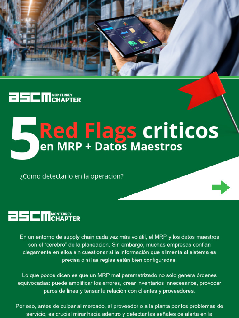 ? 5 Red Flags Que Pueden Hundir Tu MRP | PDF