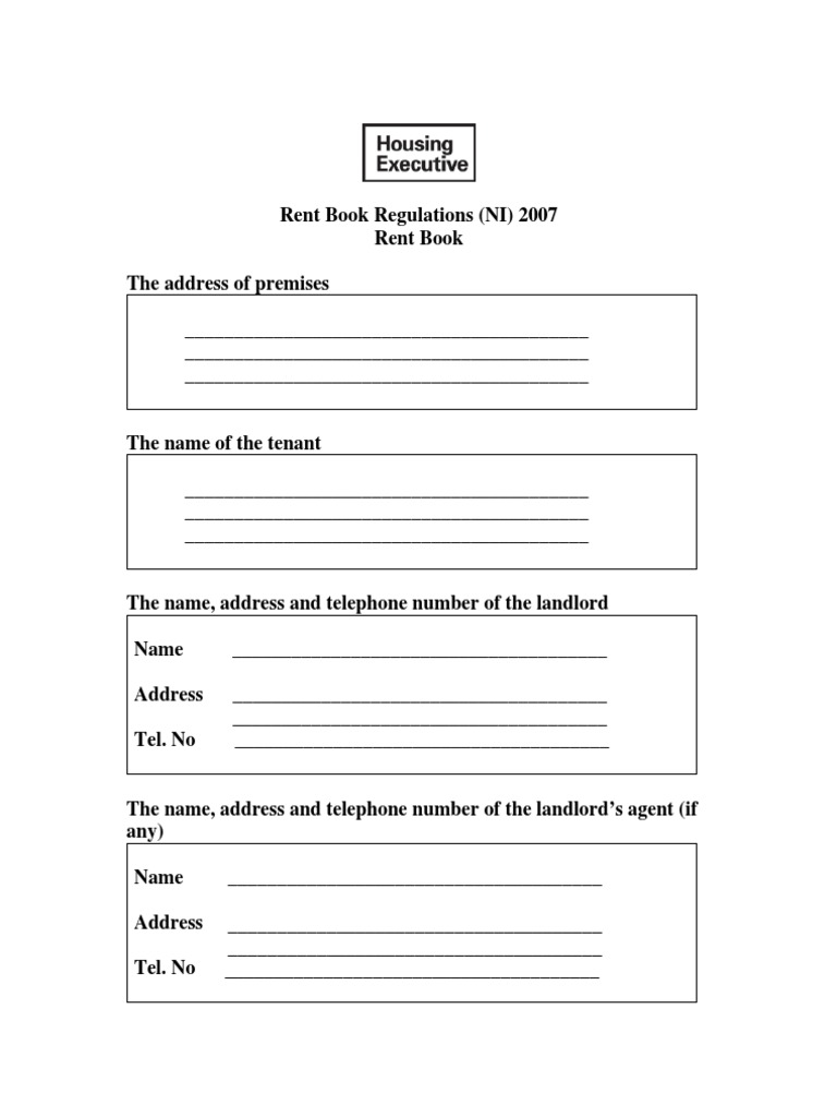 Rent Book - PDF Format | PDF | Leasehold Estate | Eviction