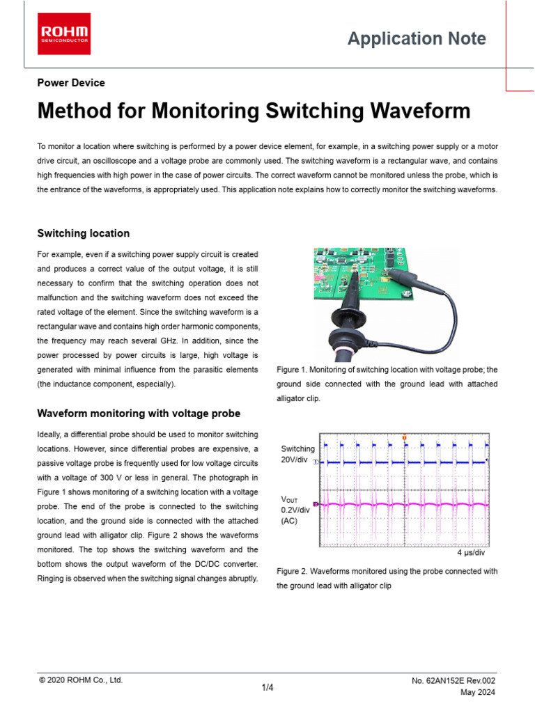 Method For Monitoring Switching Waveform | PDF | Inductance | Electronics
