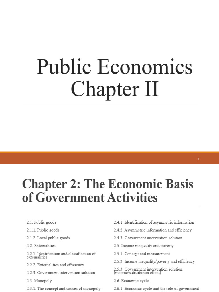 Public Economics 2 - 1 New | PDF | Externality | Public Good