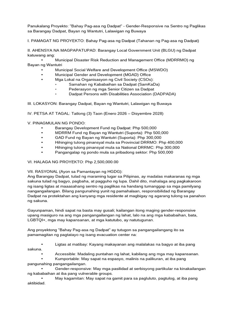 Project-Proposal-Evacuation-Center | PDF