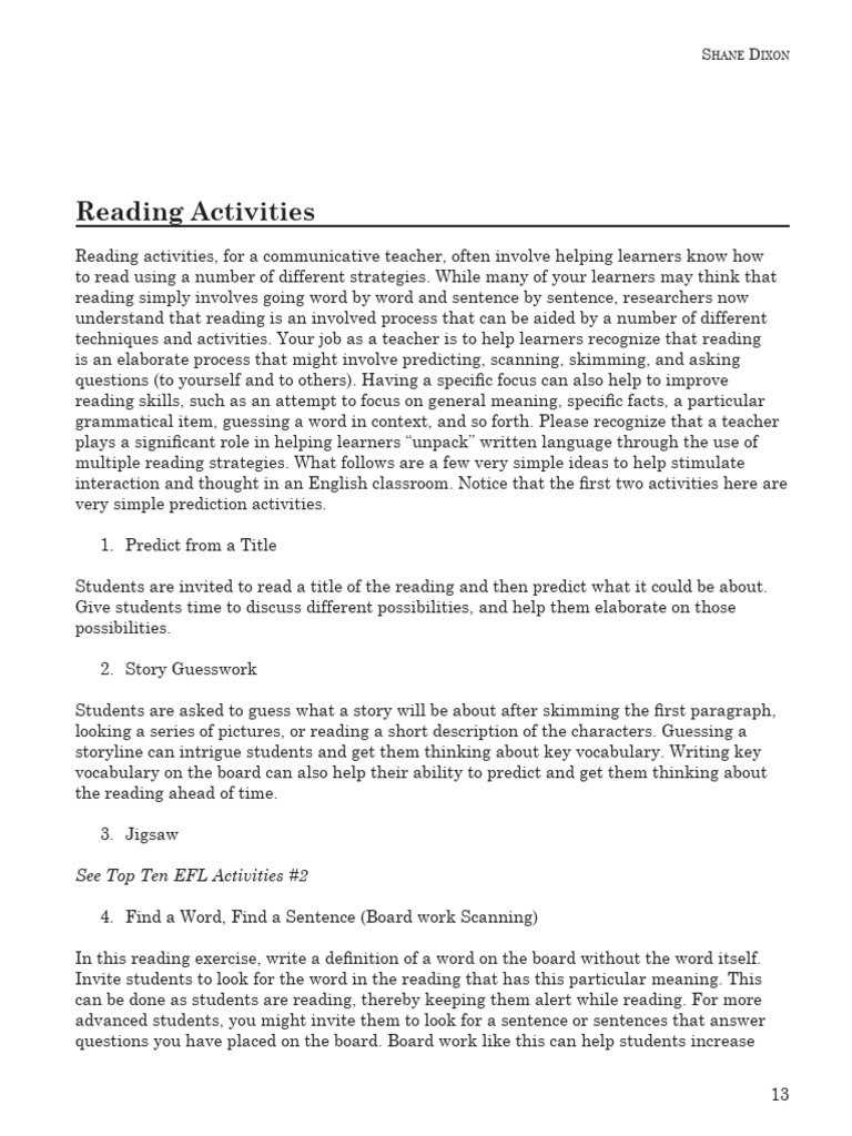 Reading Samples | PDF | Reading Comprehension | Learning