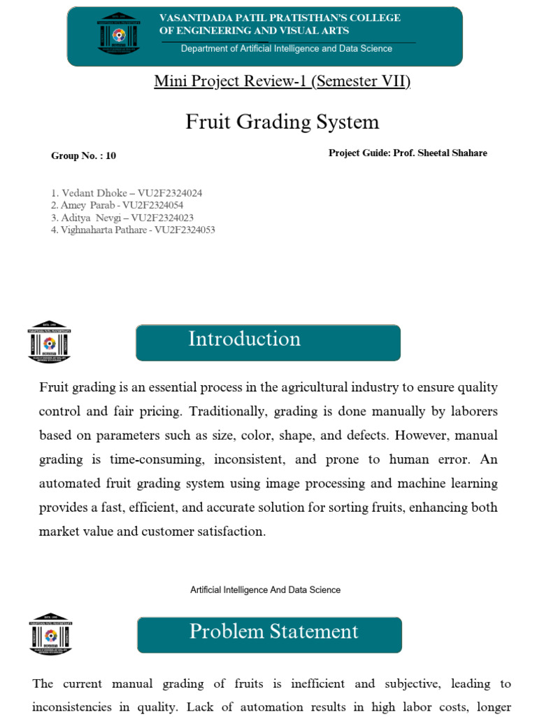 Fruit Grading System MP1 | PDF | Machine Learning | Cognitive Science