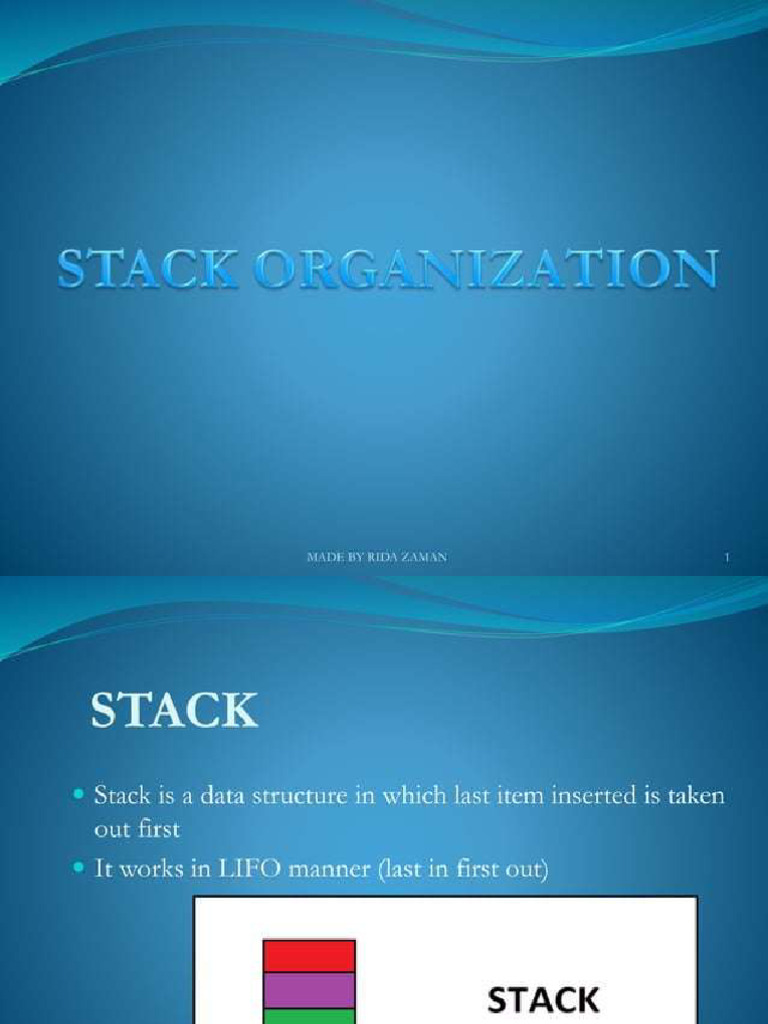 Stack and Stack Pointer | PDF