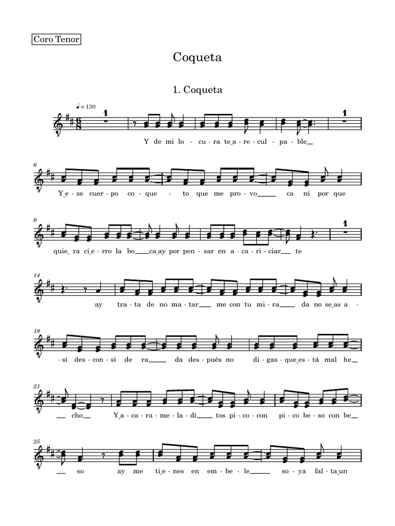 Coqueta Partitura | PDF