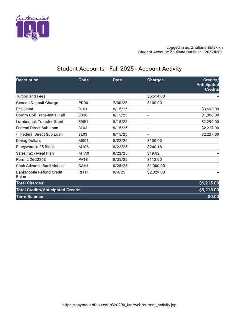 Student Accounts | PDF