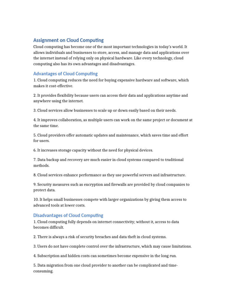Cloud Computing Assignment | PDF