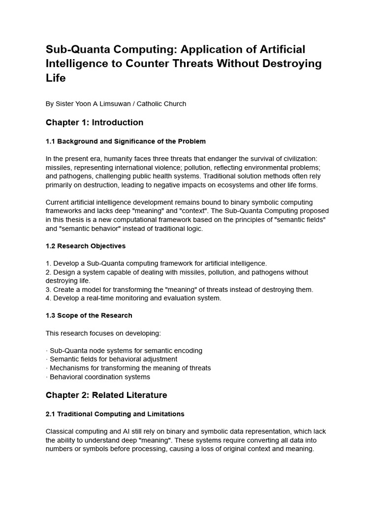 Sub-Quanta Computing for Non-Destructive AI | PDF | Artificial ...