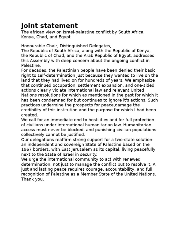 Joint Statement | PDF