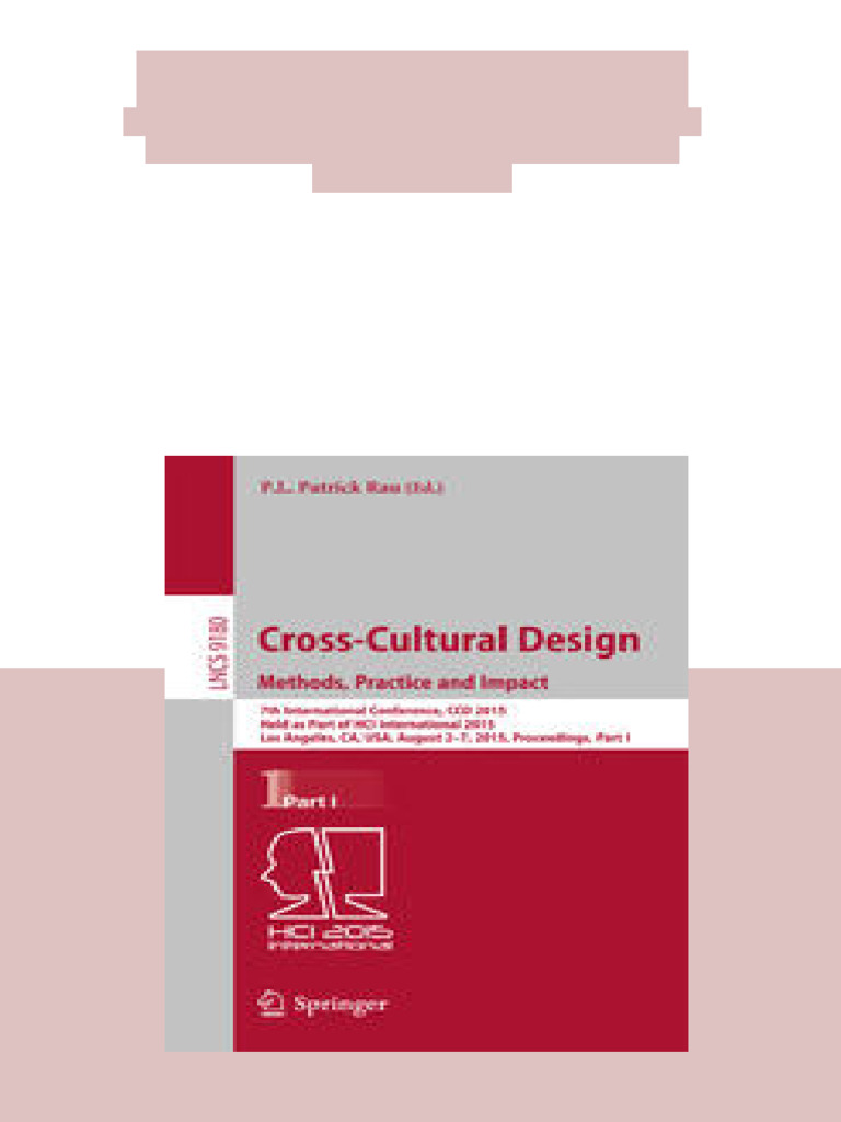 Cross Cultural Design Methods Practice and Impact 7th International ...