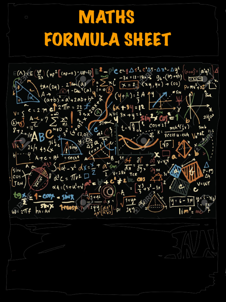 Class 12 Maths Formula Sheet | PDF