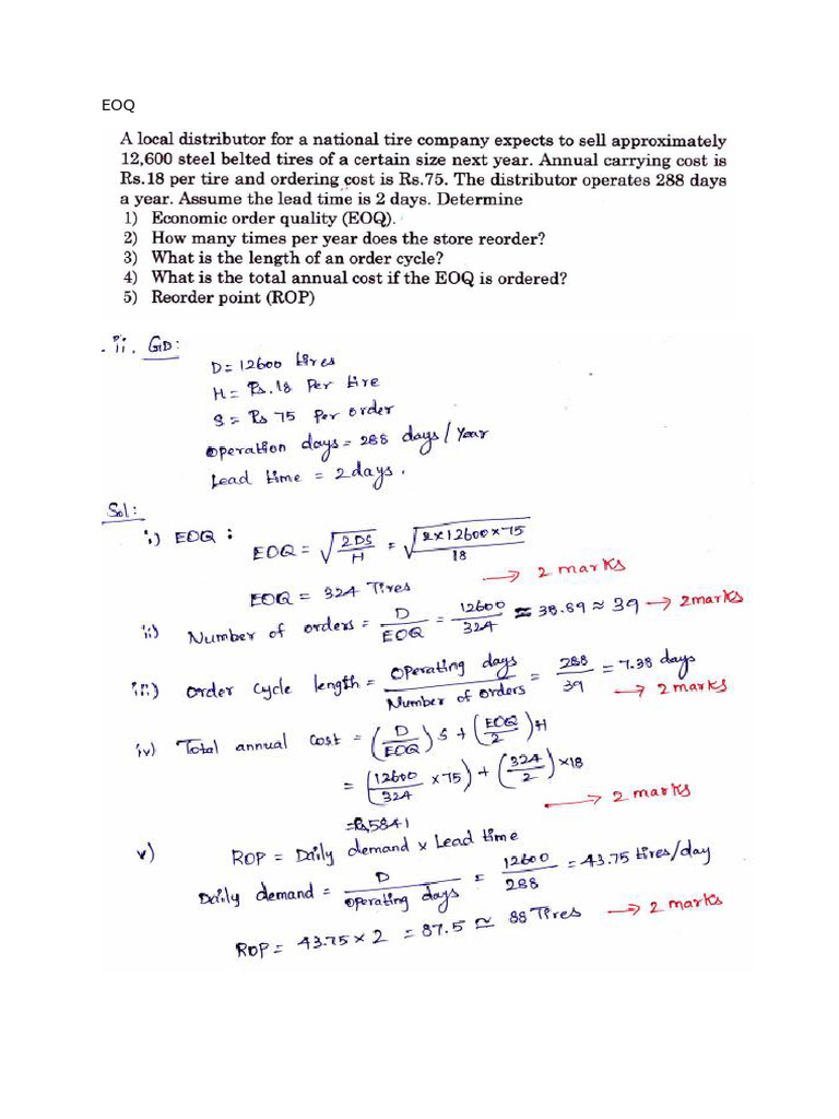 EOQ | PDF