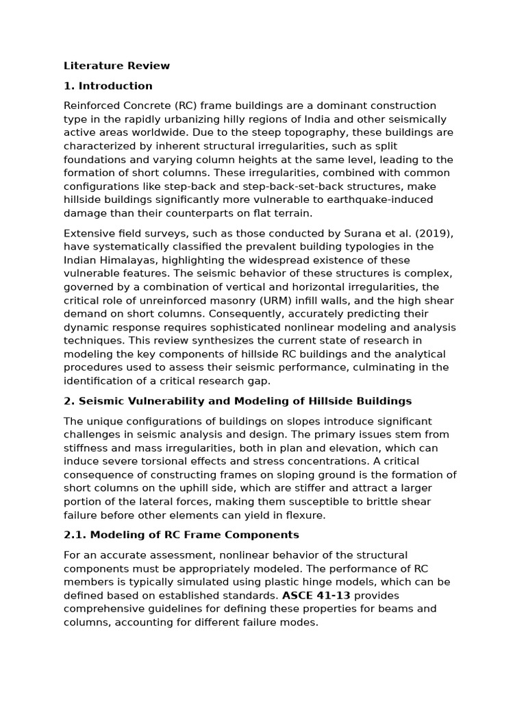 Literature Review | PDF | Bending | Applied And Interdisciplinary Physics