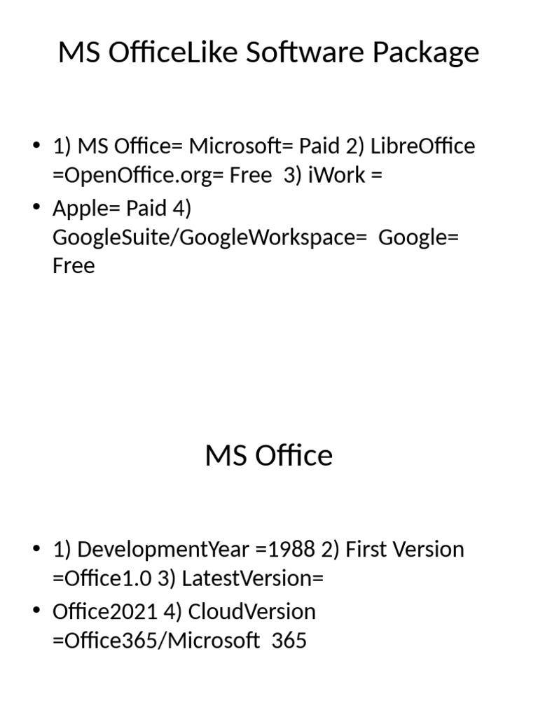 MS Office Presentation Clean | PDF | Microsoft Office | Editing Software