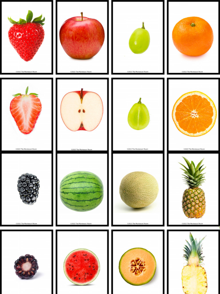 Fruit Cards - Match Inside To Outside | PDF