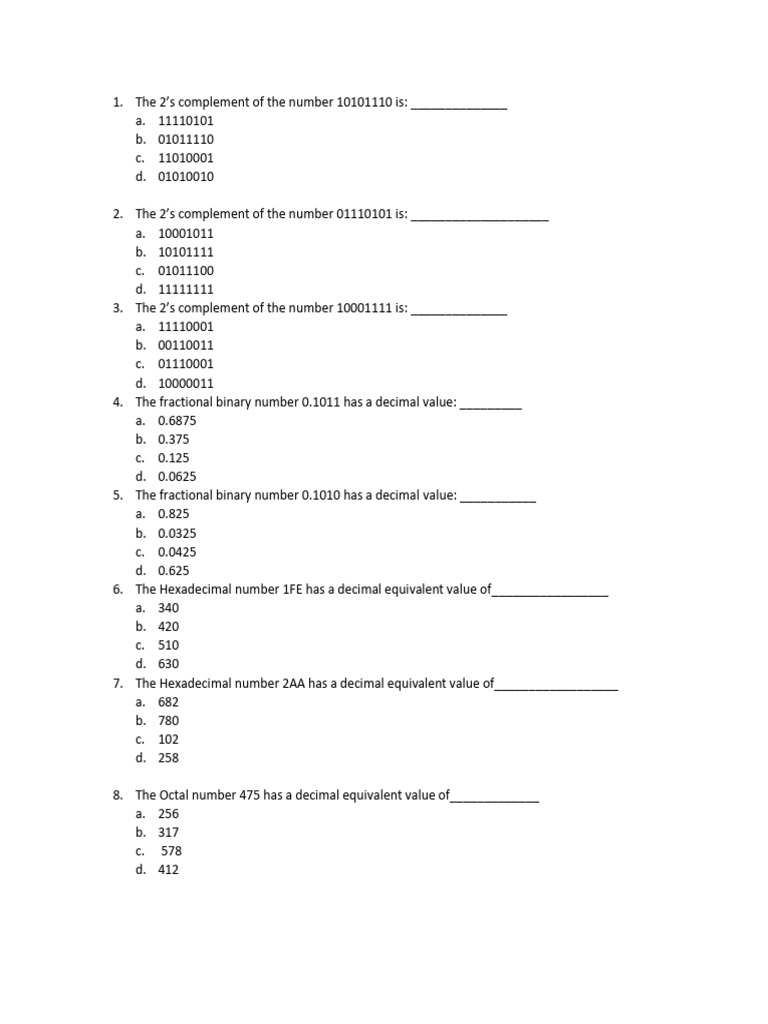 Questions About Numbering System | PDF