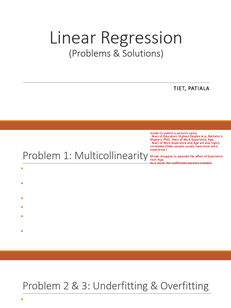 10 - Linear Regression-Problems and Solutions | PDF | Multicollinearity ...