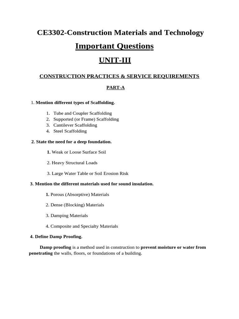 Construction Materials and Techniques | PDF | Masonry | Foundation ...