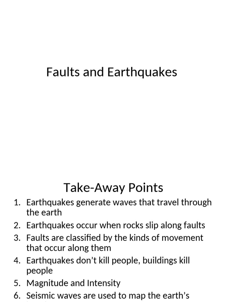 Faults and Earthquakes | PDF | Earthquakes | Fault (Geology)