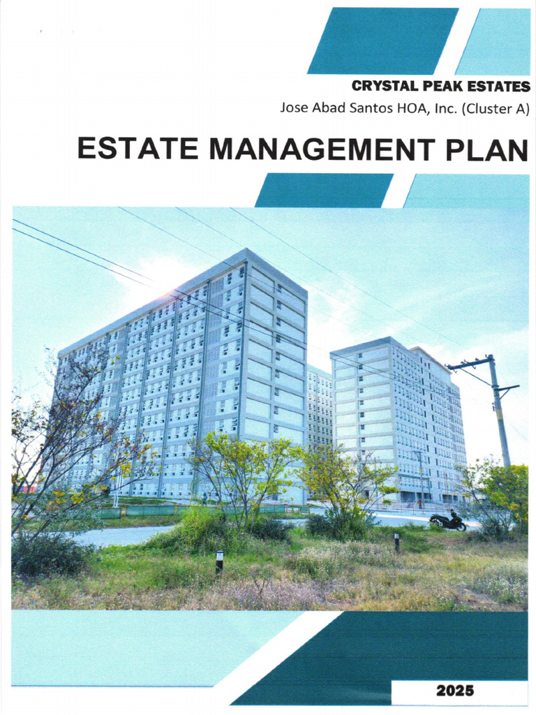 Crystal Peak Estates Estates Management Plan | PDF | Elevator