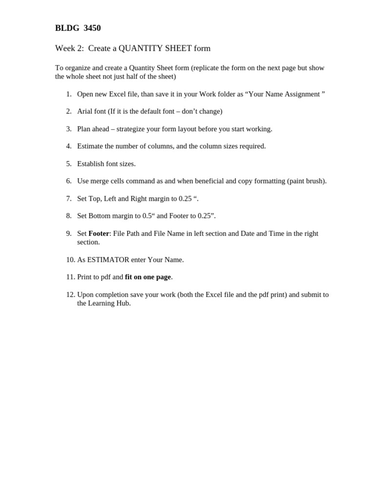 2023 Week 2 Instructions | PDF