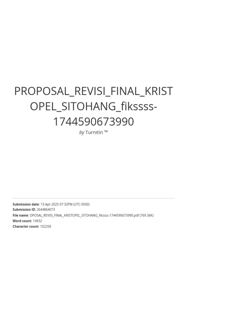 Proposal Revisi Final Kristopel Sitohang Fikssss-1744590673990 | PDF