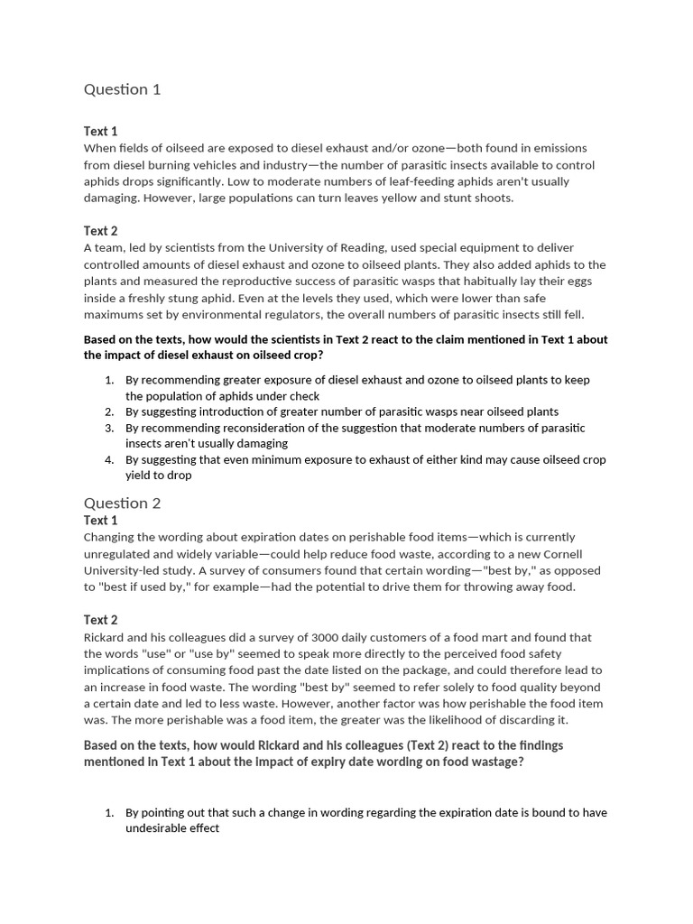Cross Text Connections - WS3 | PDF | Bipedalism | Beaver