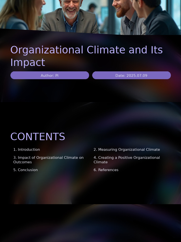 Measuring and Improving Organizational Climate | PDF | Employee ...