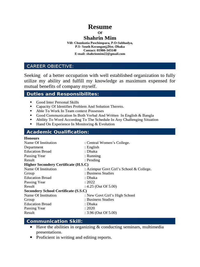2 Page Best CV Agust 2020 | PDF | Human Communication | Learning
