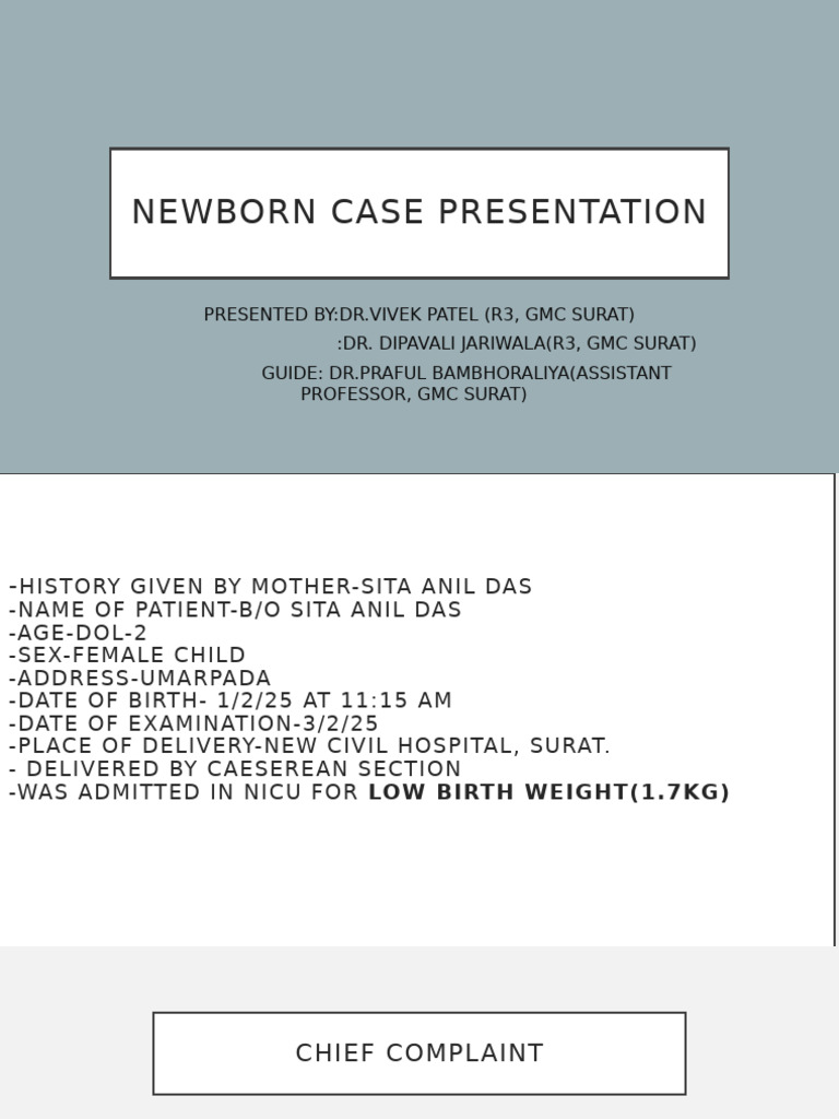 New Born Case Presentation | PDF | Pregnancy | Childbirth