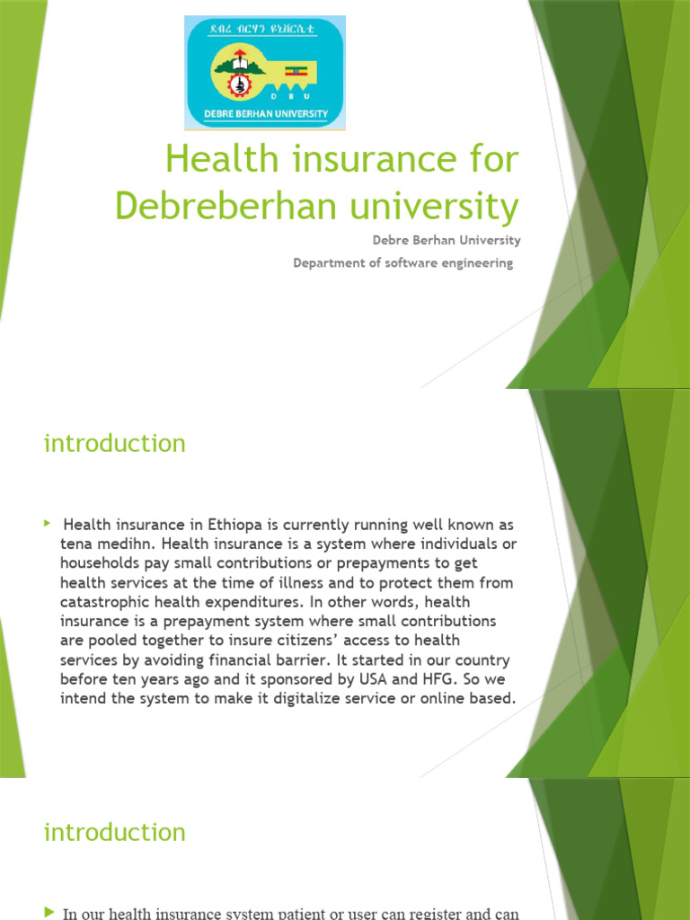 Digital Health Insurance for Debre Berhan | PDF | Computing ...