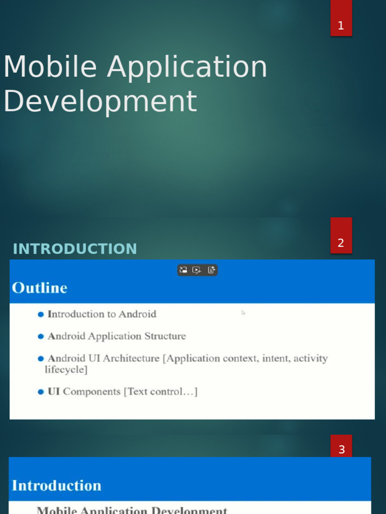 Mobile Application Development | PDF | Android (Operating System) | Mobile App