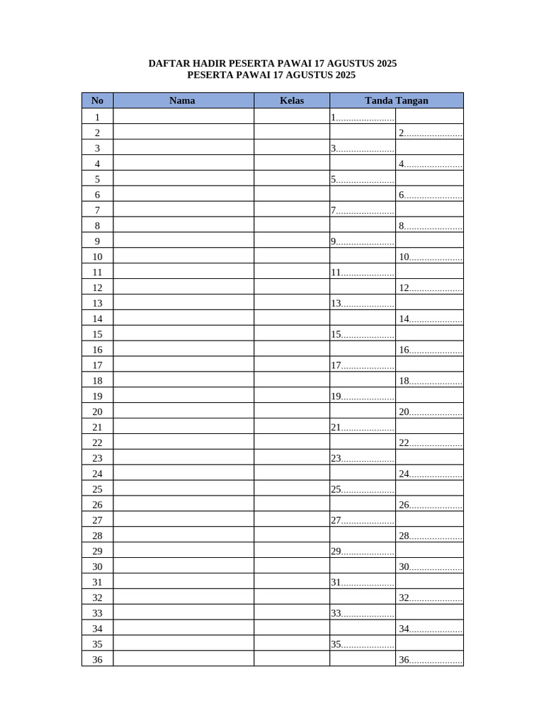 Absen Tanda Tangan | PDF