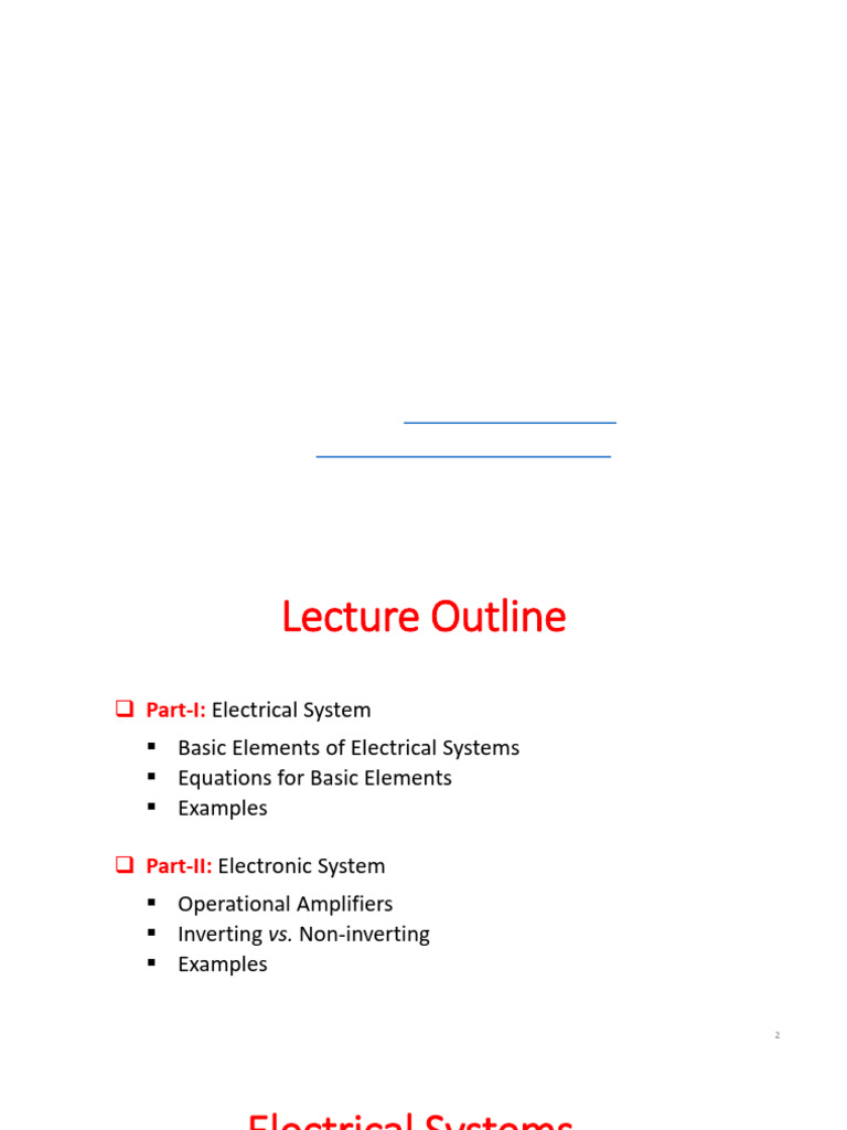Electrical Systems Modeling and Analysis | PDF | Electrical Impedance ...