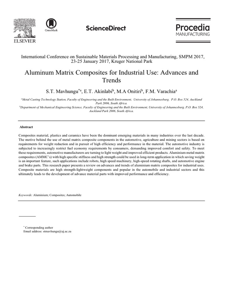 Aluminium Matrix Composites | PDF