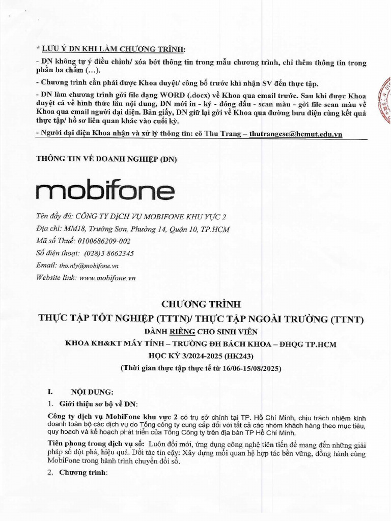MBF MobiFone D2 TTNT HK243 2025-06-24 PDF | PDF