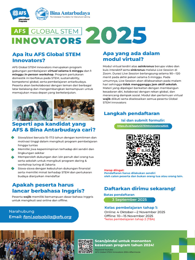AFS Global STEM Innovators 2025 | PDF