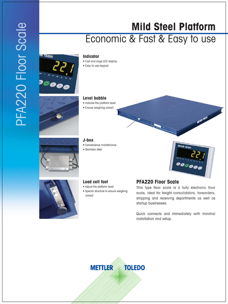 PFA220 Floor Scale Overview | PDF