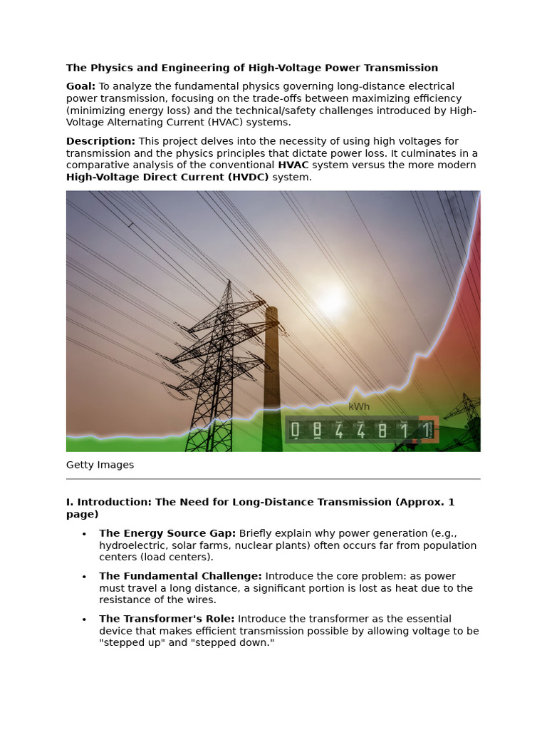 The Physics and Engineering of High | PDF | High Voltage Direct Current ...