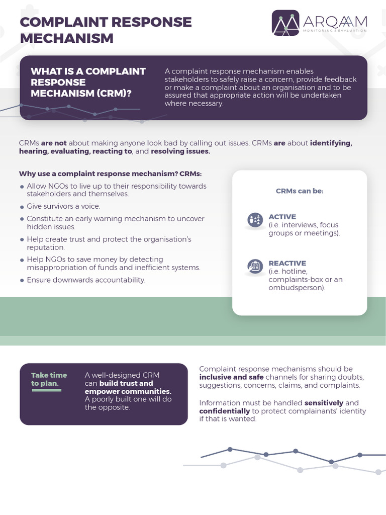 Cheat Sheets Complaint Response Mechanism | PDF