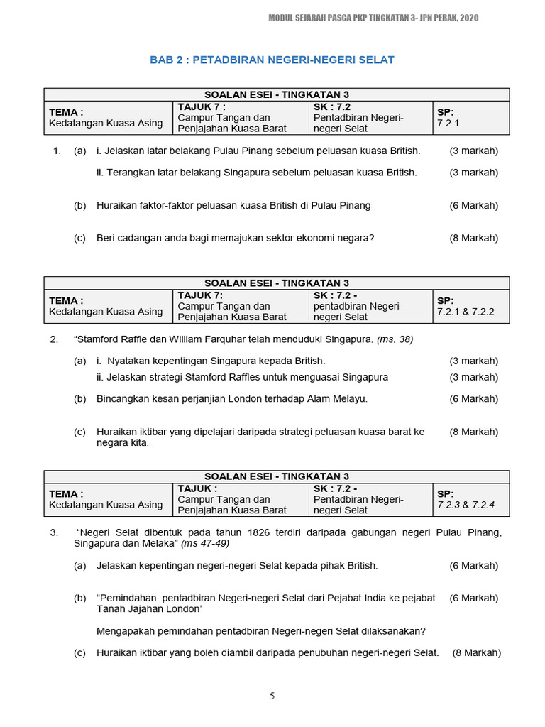 165 Esei Tingkatan 3 2 | PDF