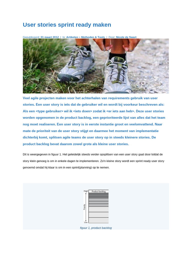 User Stories Sprint Ready Maken | PDF