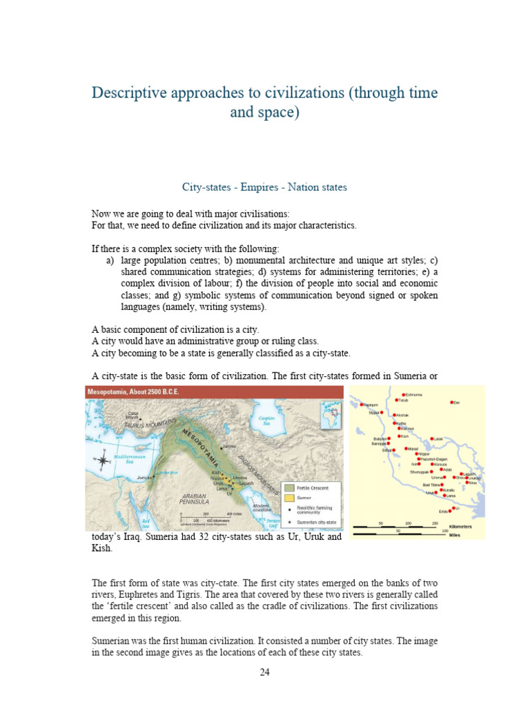 Overview of Ancient Civilizations | PDF | Sumer | History Of China