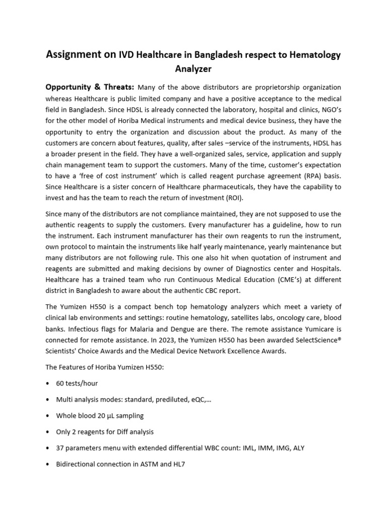Case Study On Hemat Instrument in Bangladesh | PDF | Medical Device ...