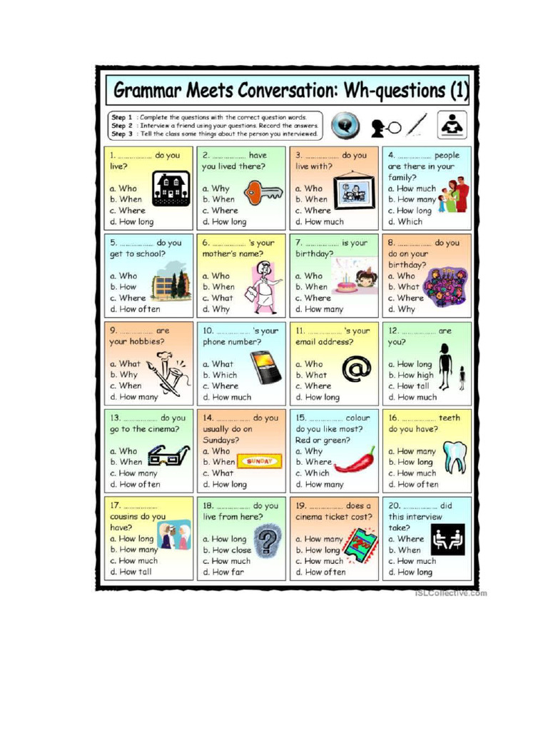Wh-Questions (1) - Getting To Know You | PDF