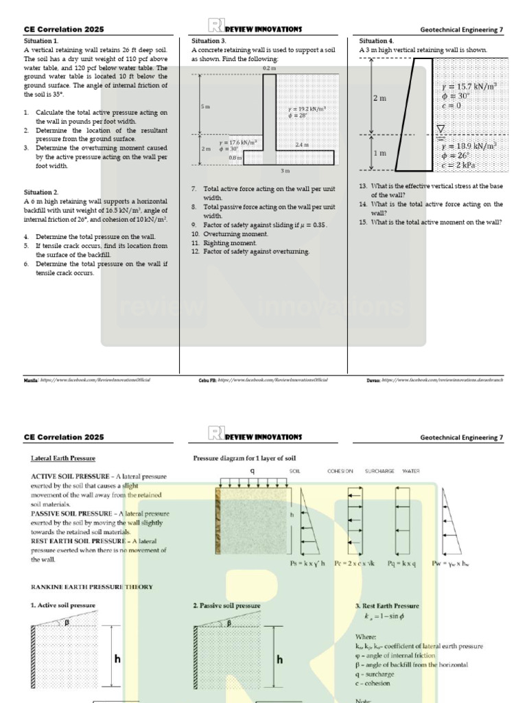 CE Correlation 2025 - Geotechnical Engineering - Set 7 | PDF ...