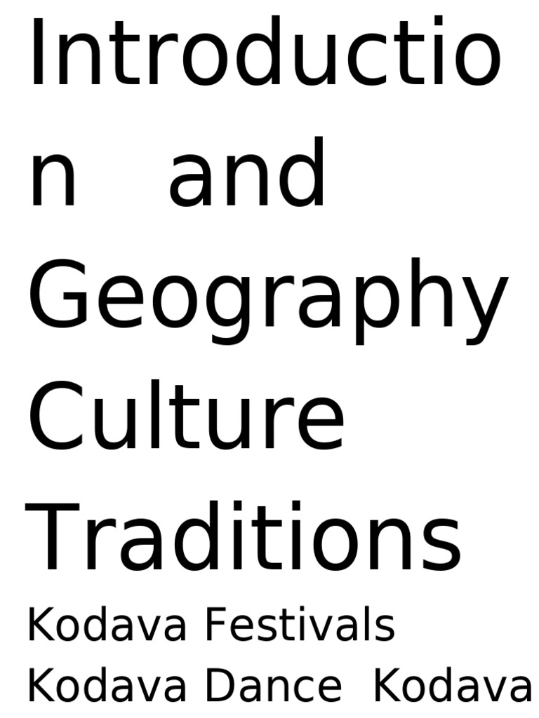 Kodava Festivals Kodava Dance Kodava | PDF