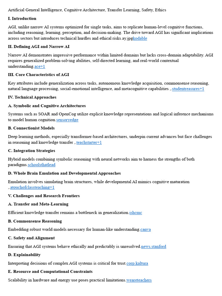 Core Characteristics of AGI, AI | PDF | Intelligence (AI) & Semantics ...