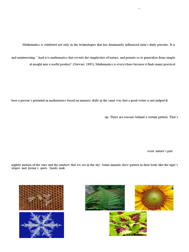 GECMAT-Chapter 1 - Mathematics in Our World | PDF | Pattern | Mathematics