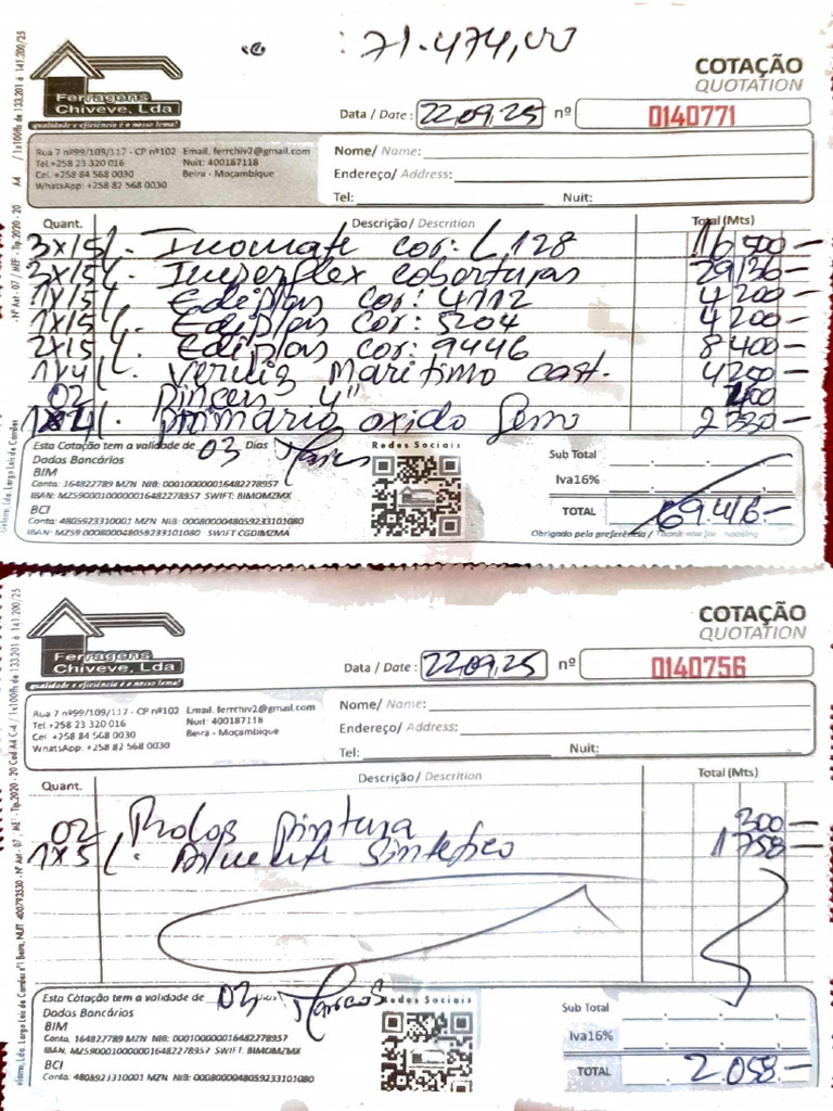 Factura Pró Forma Tintas | PDF